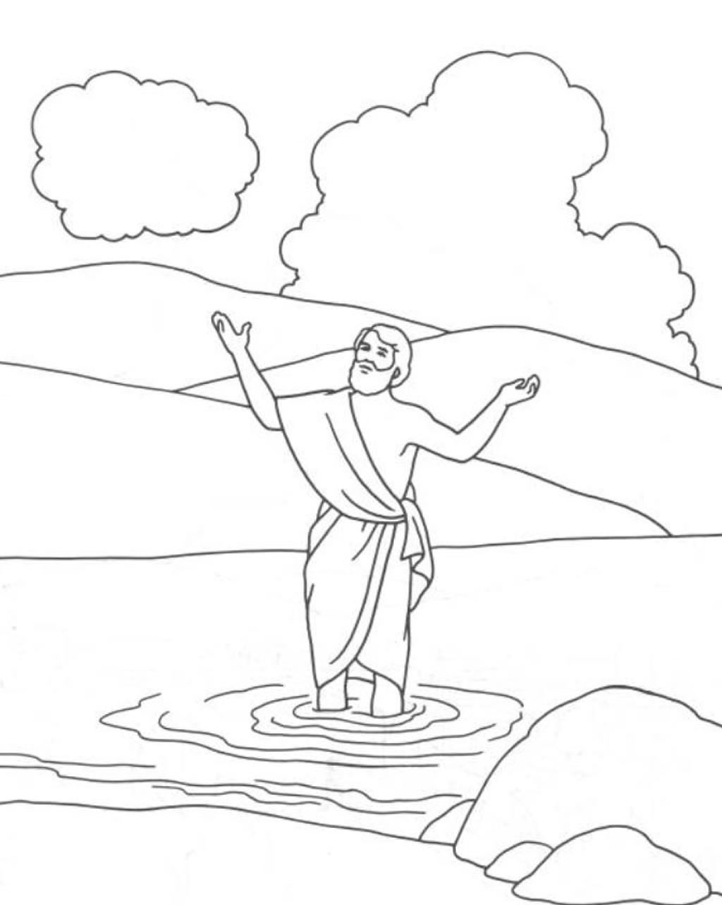 Juan El Bautista Para Colorear Juan El Bautista Para Colorear
